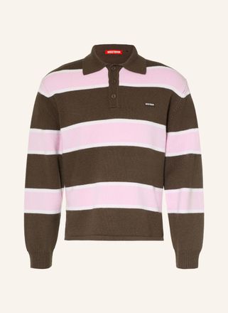 Worst Behavior Wrstbhvr Strick-Poloshirt Stev Aus Merinowolle braun