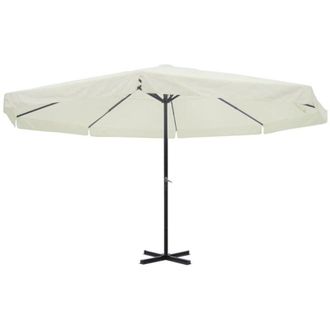 vidaXL Parasol Blanc Aluminium 500 cm Vidaxl