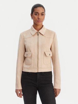 Morgan Jacke aus Kunstleder 261-GELATO Beige Slim Fit