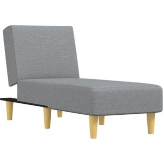 vidaXL Chaiselongue Hellgrau Stoff Vidaxl