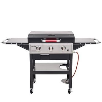 Char-Broil Gasgrill Plancha Griddle 3400 - Grillplatten-Gasgrill, Abfluss & Fettauffangschale, Elektronische Z&uuml;ndung, Deckel - Ideal f&uuml;r drau&szlig;en, Garten, Terrass
