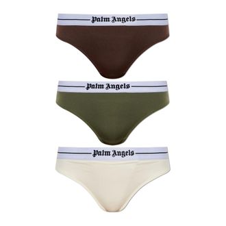 Palm Angels Femme, Sous-v&ecirc;tements, Beige, Taille: 42 FR Lot de trois strings