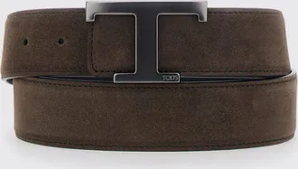 Tod's Ceinture T Timeless r&eacute;versible en cuir de veau avec boucle monogramme