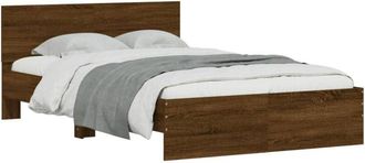vidaXL Cadre de lit sans matelas ch&ecirc;ne marron 120x200 cm vidaXL