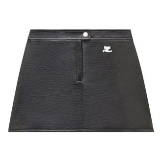 Courr&egrave;ges Femme, Jupes, Noir, Taille: 38 FR Short Skirts