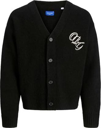 Jack & Jones Jack & Jones Jorbedford Knit EMB Cardigan, Noir, XL Homme
