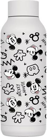 Quokka Thermosflasche, Edelstahl, einfarbig, Wei&szlig;, 510 ml, Mickey Pop