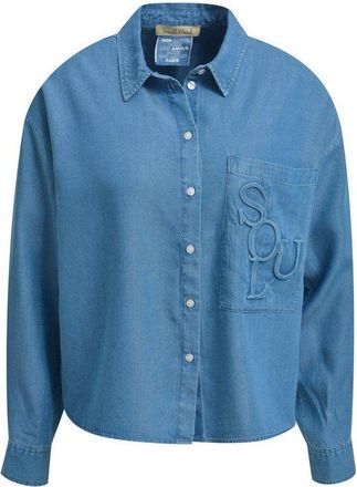 Smith & Soul Langarmbluse mit Kellerfalte am R&uuml;cken