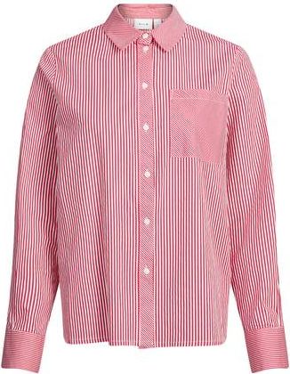 Vila Chemise droite ray&eacute;e Viblake en coton