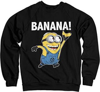 MINIONS Officiellement sous Licence Banana! Sweat-Shirt (Noir), M