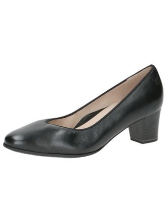 Caprice Damen Pumps aus Leder mit Blockabsatz, Schwarz (Black Nappa), 40.5 EU