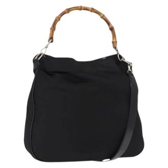 Gucci Sac &agrave; main en nylon Pre-owned - Femme - Pre-owned - Noir - Taille: ONE Size