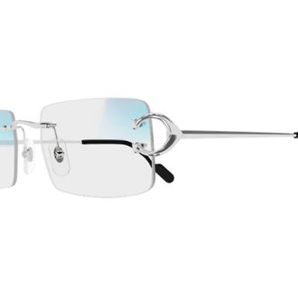Cartier CT0488S Rimless Metal Frame Sunglasses - Clear