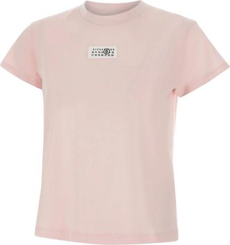 Maison Margiela Femme, Tops, Rose, Taille: 42 FR T-shirt Num&eacute;rique en Jersey de Coton MM6 Maison Margiela