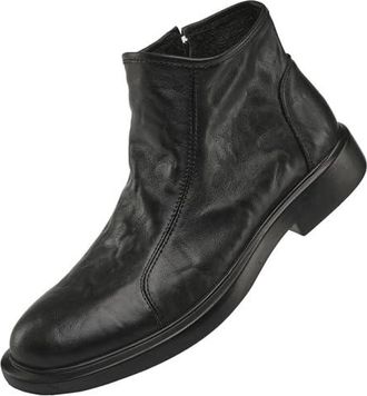 Generic Bottines Chelsea Oxford classiques en cuir v&eacute;ritable pour homme Noir, Noir, 38 2/3 EU