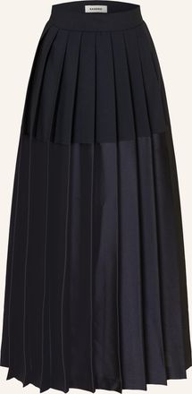 Sandro Sandro Plisseerock Im Materialmix blau