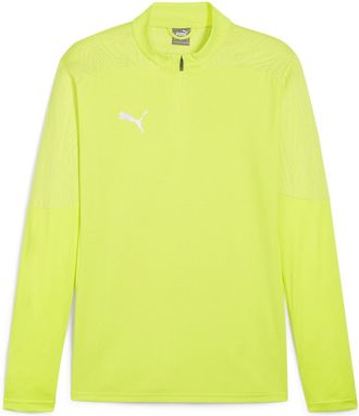 Puma TeamFinal Fleece-Oberteil f&uuml;r Herren, mit kurzem Rei&szlig;verschluss, Training (Gelb)