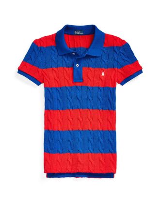 Ralph Lauren SLIM FIT CABLE-KNIT POLO SHIRT