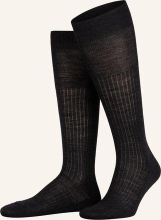 Falke Kniestr&uuml;mpfe Luxury No. 7 grau