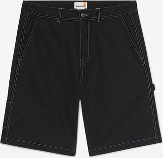 Timberland All Gender Carpenter-Shorts aus gewaschenem Duck-Canvas in Schwarz, Schwarz, Gr&ouml;&szlig;e