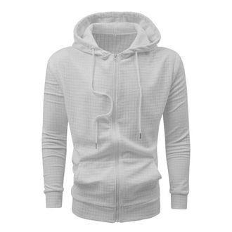Generic Sweat &agrave; capuche zipp&eacute; pour homme - L&eacute;ger - Manches longues - Veste &agrave; capuche athl&eacute;tique - Veste de loisirs - Streetwear - V&ecirc;tements &agrave; manches longues 