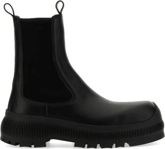 Jil Sander Stiefel - Black Calf Leather Chelsea Boots - Gr. 40 (EU) - in Schwarz - für Damen