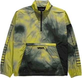 Purple Stehkragen-Sportjacke mit kurzem Reißverschluss - Gelb