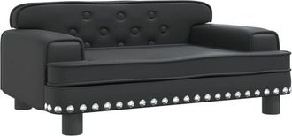vidaXL Kindersofa Schwarz 70x45x30 cm Kunstleder - Vidaxl