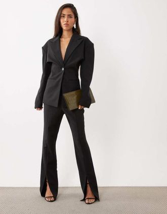 Asos ensemble 2 pi&egrave;ces pantalon cigarette noir