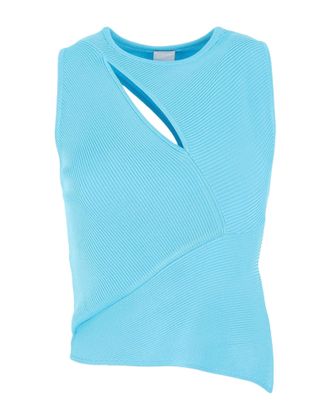 8 by YOOX VISCOSE KNIT CUT-OUT CROP TOP