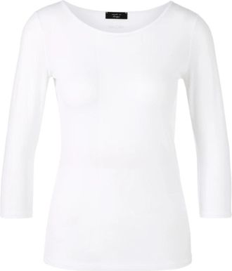Marc Cain Extrem zartes Langarmshirt - - Tops - Damen - Wei&szlig; - L