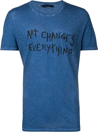 Zadig&Voltaire T-shirt Art Changes Everything - Homme - Tops - Bleu - Taille: M