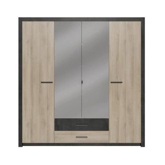 Demeyere COLORADO Armoire 4 portes - Decor Chene Kronberg - L 198 x H 203,1 x 56,6 cm