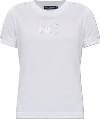 Dolce & Gabbana Femme, Tops, Blanc, Taille: 32 FR T-Chemises