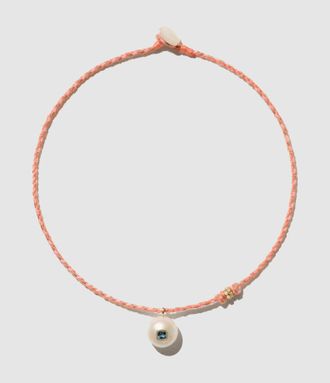 Pascale Monvoisin Collier Eddie Cordon Topaze Bleu