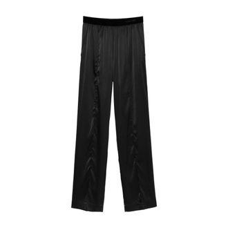 Tom Ford Stretch Seidensatin-Pyjamahose - - Trousers - Damen - Schwarzk - M