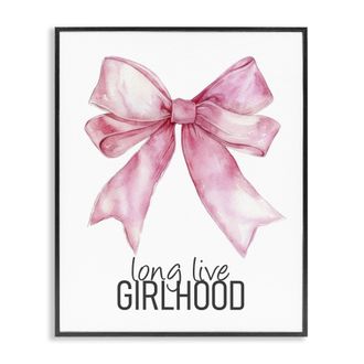 Stupell Industries Long Live Girlhood Giclée-Kunst, gerahmt, Design von Kim Allen, 35,6 x 28,9 cm, Grau