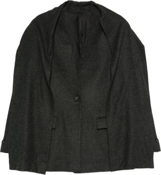 Toteme Femme, Vestes, Gris, Taille: 36 FR Blazer &agrave; revers oversize