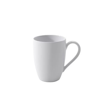 Villeroy & Boch Royal Henkelbecher Weiß, Spülmaschinenfest, Mikrowellensicher, Tasse, Becher, Kaffeebecher, Porzellan, Kaffeetasse, Heißgetränkebecher, Premium Bone P
