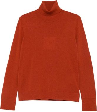 Max Mara Pull Col Roul&eacute; Allegra - Femme - Pulls - Orange - Taille: 40 FR