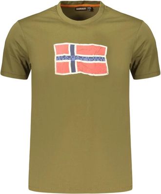 Napapijri Homme, Tops, Vert, Taille: L T-shirt &agrave; manches courtes