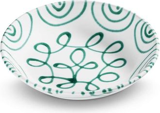 Gmundner Keramik Suppenteller, Durchmesser: 20 cm, Grüngeflammt, handgemachte Keramik aus Österreich