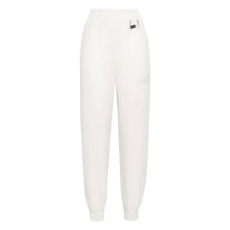 Philipp Plein Femme, Pantalons, Blanc, Taille: 44 FR Signature Pantalons de surv&ecirc;tement