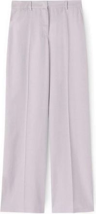 Motivi Femme, Pantalons, Violet, Taille: 42 FR Pantalon large en lin mélangé lyocell
