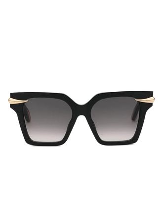 Roberto Cavalli lunettes de soleil &agrave; monture carr&eacute;e - Noir