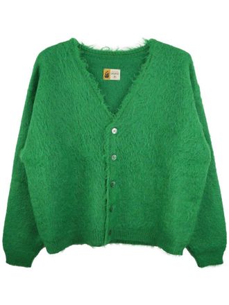 Saint Mxxxxxx cardigan en mohair mélangé à rayures - Vert