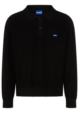 HUGO BOSS Strickpullover San Patty Polokragen, Knopfleiste, Regular Fit, reine Baumwolle