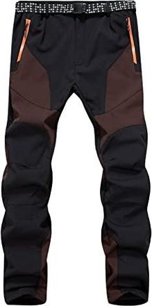 Generic Pantalon de randonn&eacute;e imperm&eacute;able pour homme - Coupe droite - Coupe ample - Pantalon de randonn&eacute;e ample - Pantalon de travail, caf&eacute;, XXL