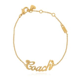 Coach Femme, Accessoires, Jaune, Taille: ONE Size Brass Bracelet