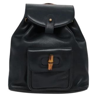 Gucci Pre-owned Vintage Bamboo Rucksack - - Pre-owned - Damen - Schwarzk - ONE SIZE